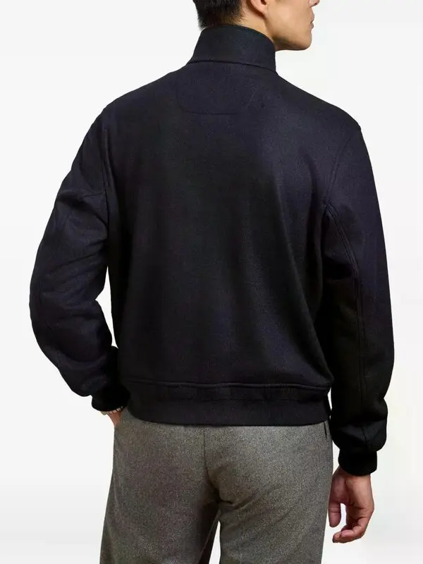 Ralph Lauren Purple Label Zipped Bomber Jacket - Blue