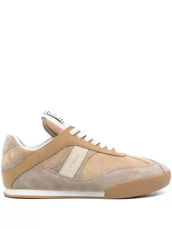 Chloé Leather Lace-up Low-top Sneakers - Neutrals