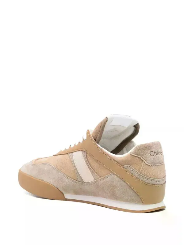 Chloé Leather Lace-up Low-top Sneakers - Neutrals