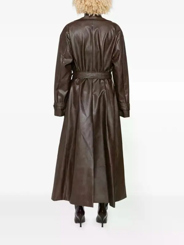 ANIYE BY Belted Double-breasted Leather Coat
