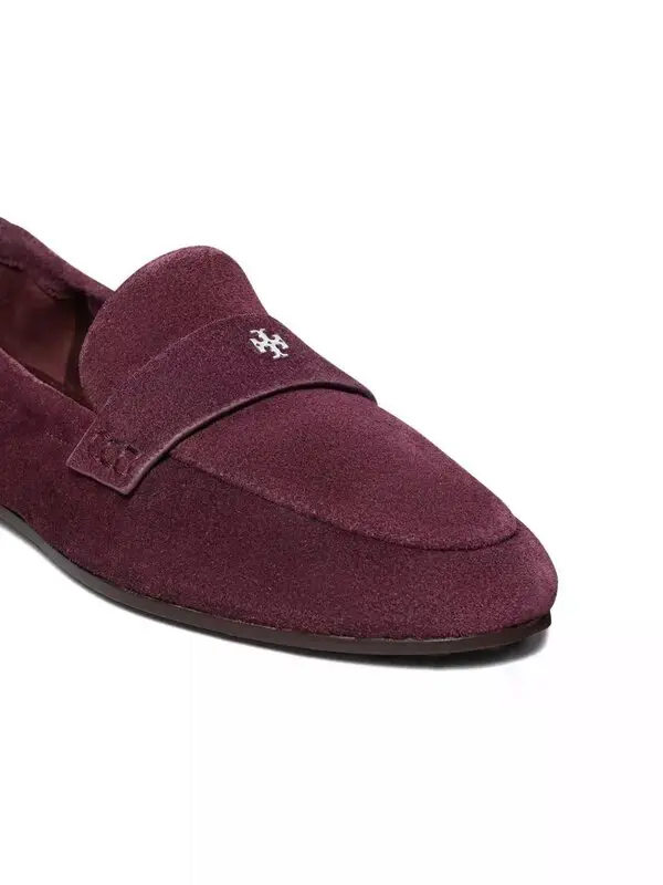 Tory Burch Logo-plaque Suede Loafers