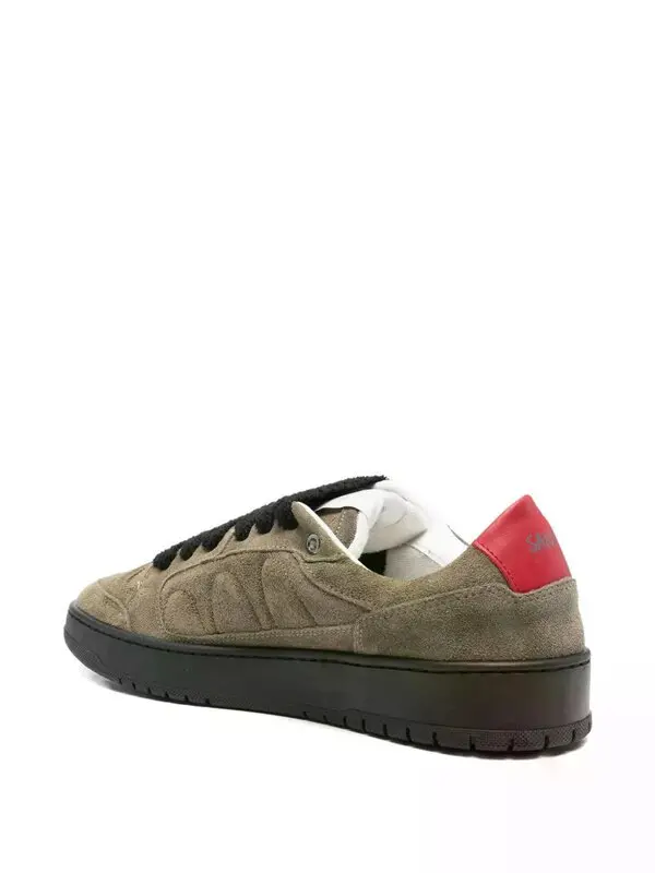 SANTHA Suede Lace-up Sneakers - Brown