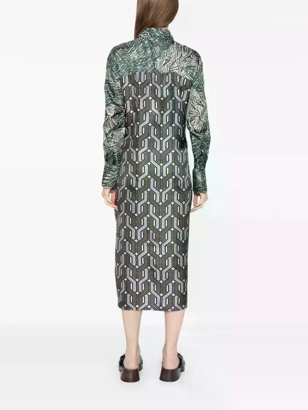 Biyan Printed Silk Dress