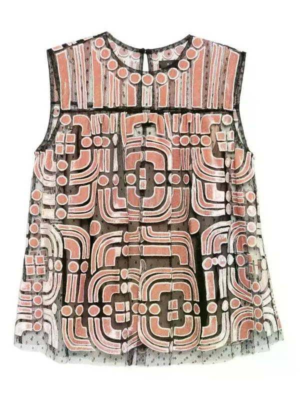 Biyan Geometric-print Vest