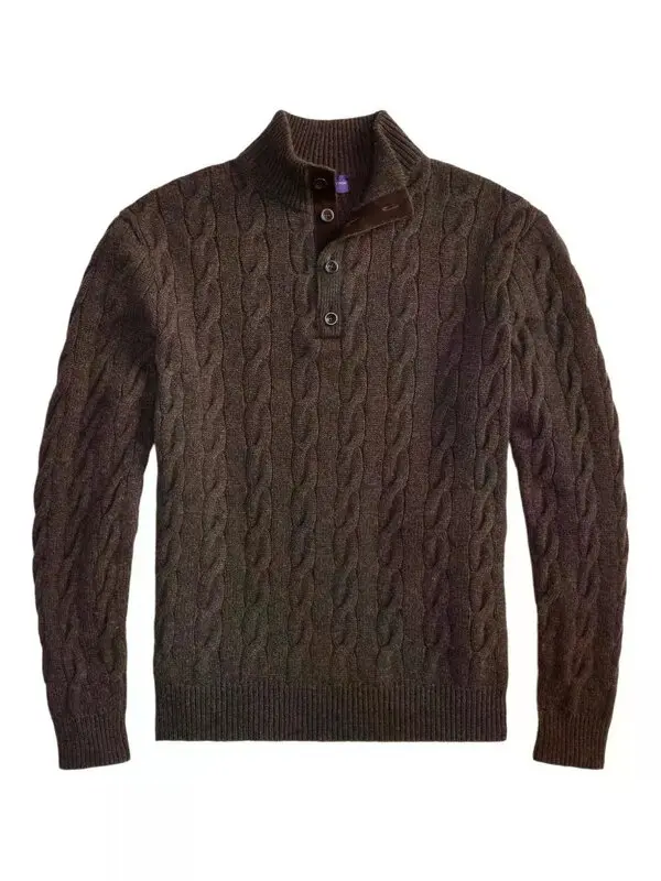 Ralph Lauren Purple Label Cable-knit Sweater - Brown