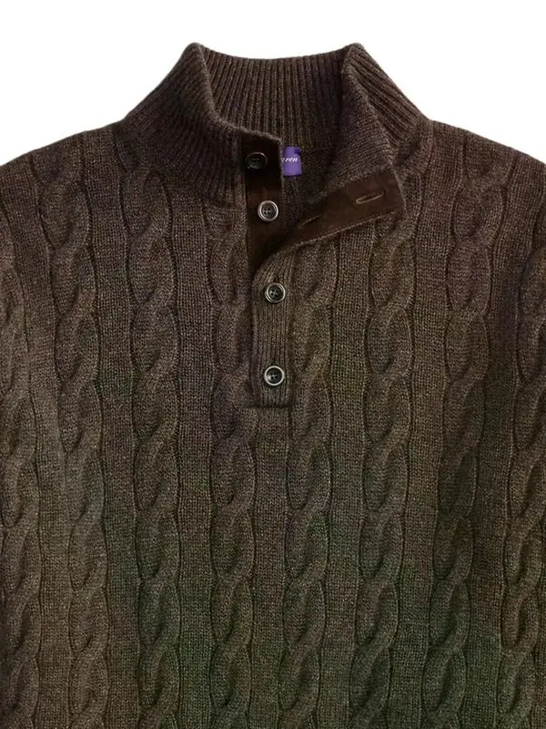Ralph Lauren Purple Label Cable-knit Sweater - Brown