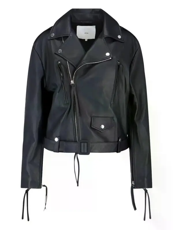 SETCHU Leather Biker Jacket - Black