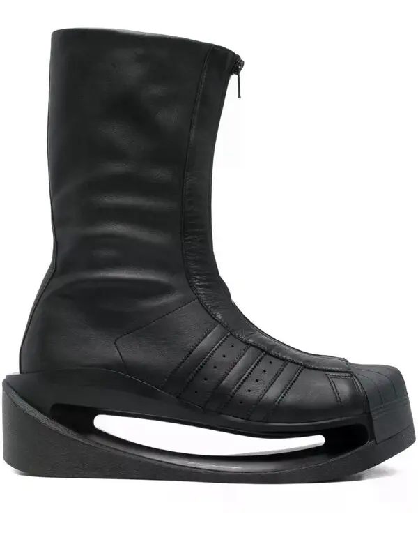 Y3 Adidas Zip-front Platform Boots