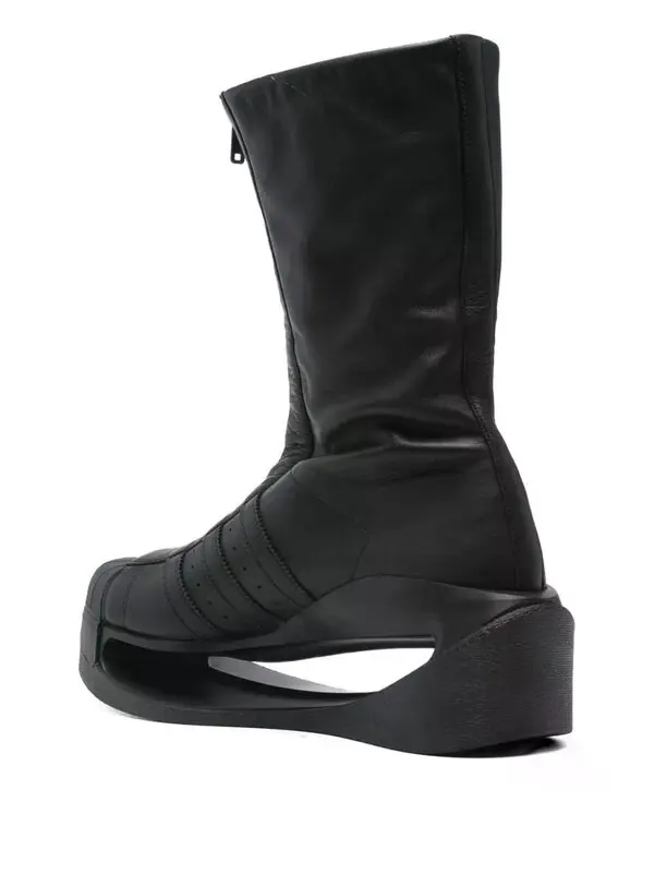 Y3 Adidas Zip-front Platform Boots