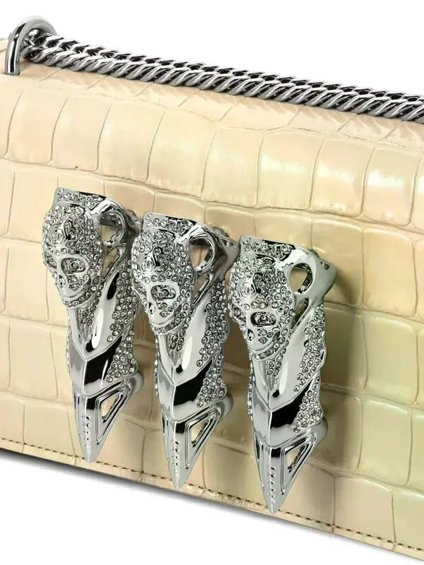Philipp Plein Crocodile-print Claw Clutch