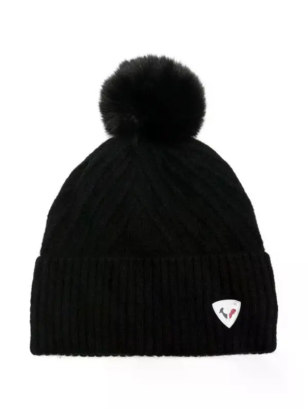 Rossignol Cable-knit Beanie With Pom-pom - Black