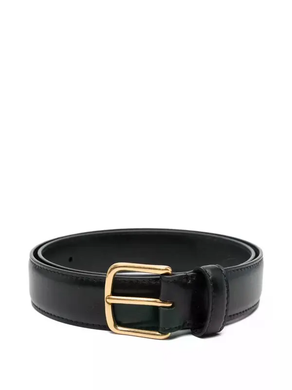 THE ROW Square-buckle Leather Belt - Black