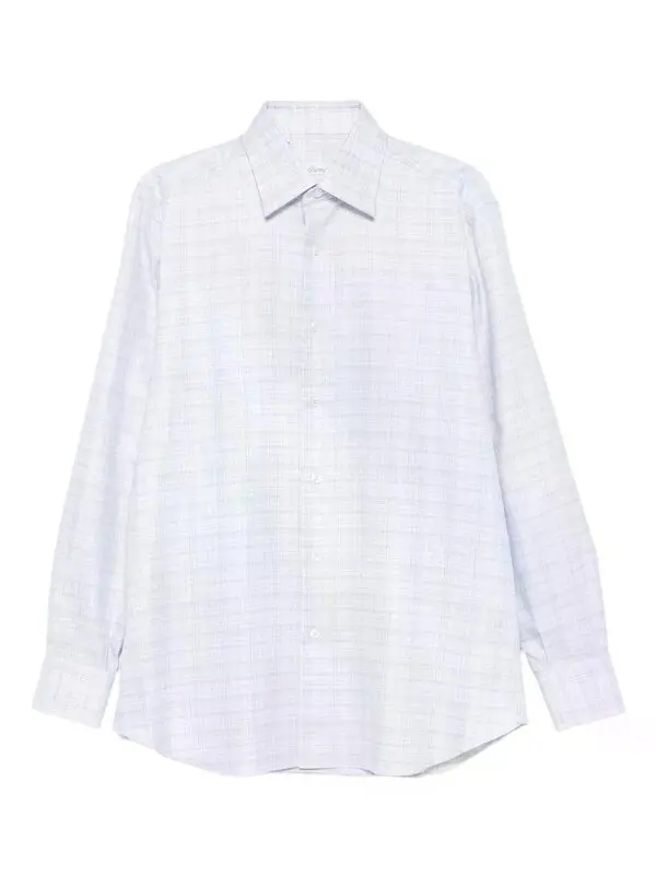 Brioni Checked Long-sleeved Shirt