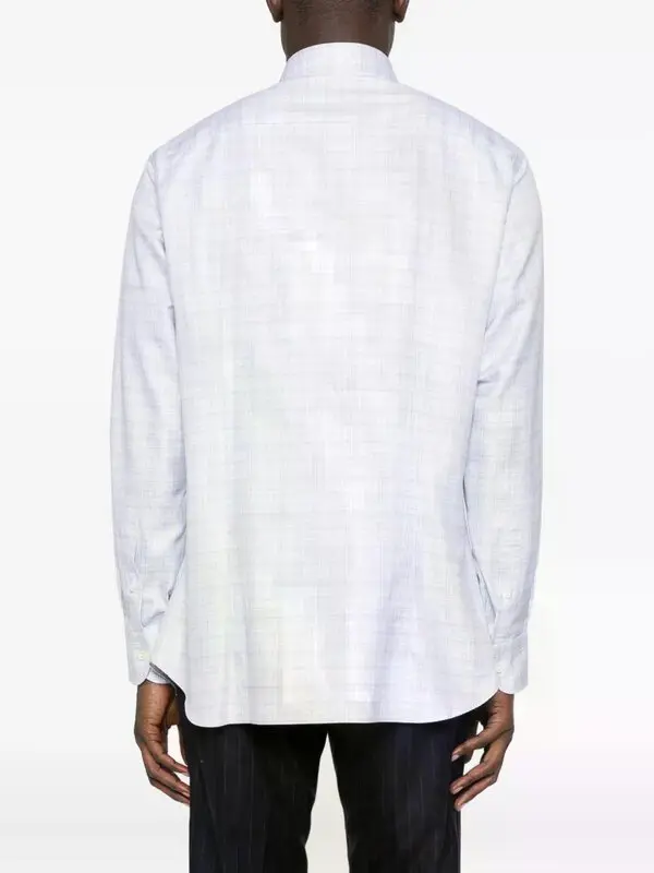 Brioni Checked Long-sleeved Shirt