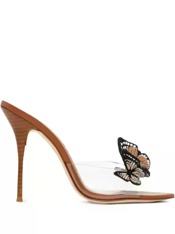 SOPHIA WEBSTER Vanessa 100mm Butterfly-embellished Sandals - Brown