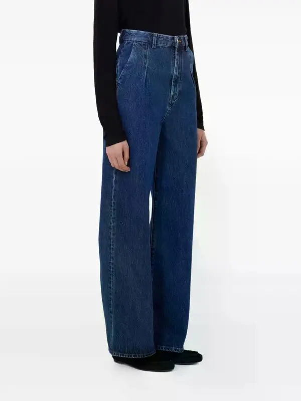 Loulou De Saison Pleated Wide-leg Jeans