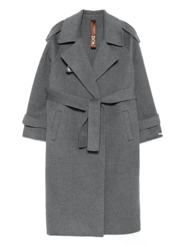 GLOX Belted Long-sleeve Coat