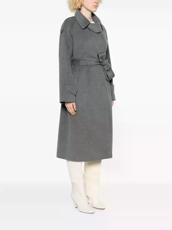 GLOX Belted Long-sleeve Coat