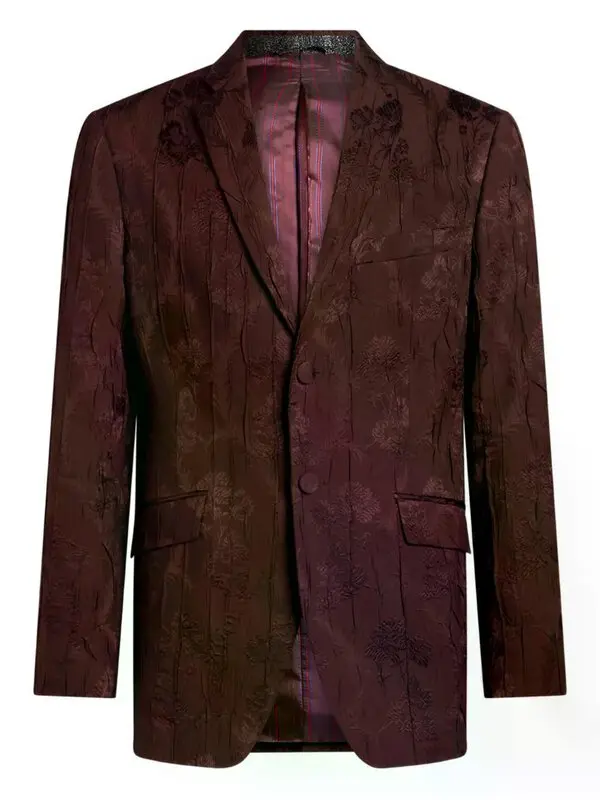 Etro Pleated Floral-pattern Jacket