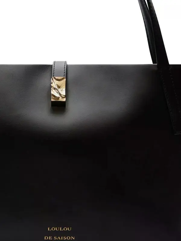 LOULOU Clasp-detail Leather Shoulder Bag