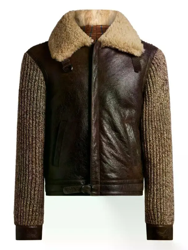 Etro Shearling Knit-sleeve Jacket