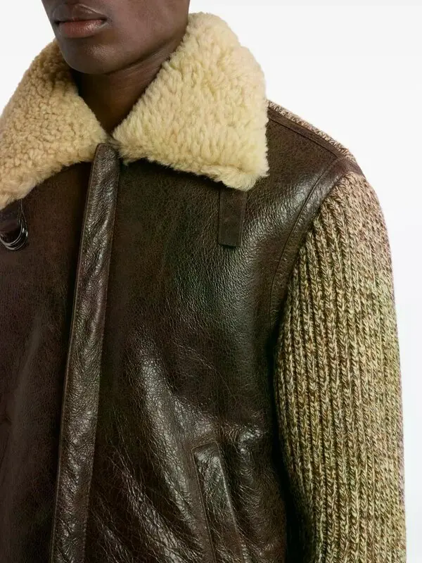 Etro Shearling Knit-sleeve Jacket