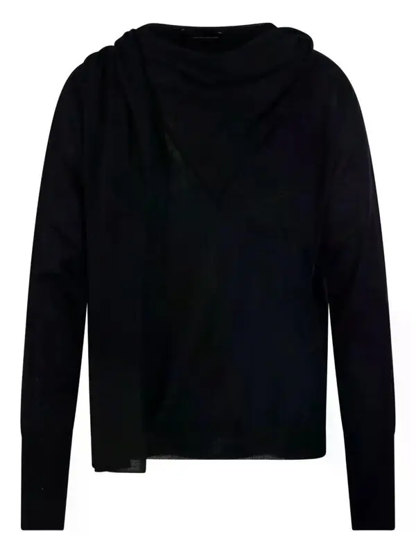 ROBERTO COLLINA Draped Cowl-neck Sweater