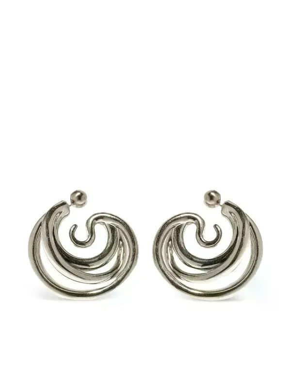 PANCONESI Polished-finish Hoop Earrings - Silver