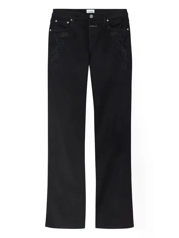 Closed Embroidered High-rise Flared Jeans