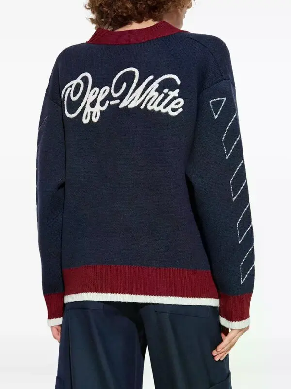 Off-White Varsity Jacquard Cardigan