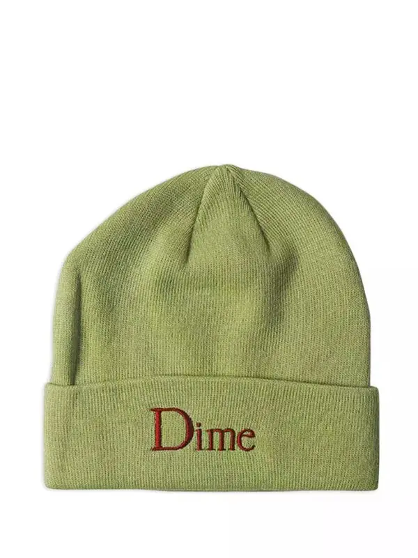 DIME Logo-embroidered Beanie - Green