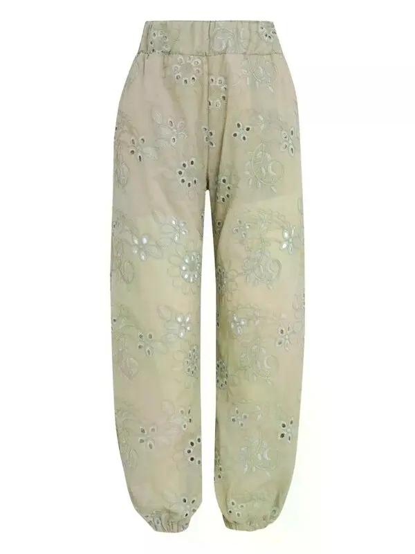 BRIGITTE Jasmine Eyelet-embroidered Trousers