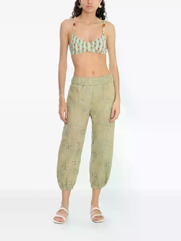 BRIGITTE Jasmine Eyelet-embroidered Trousers