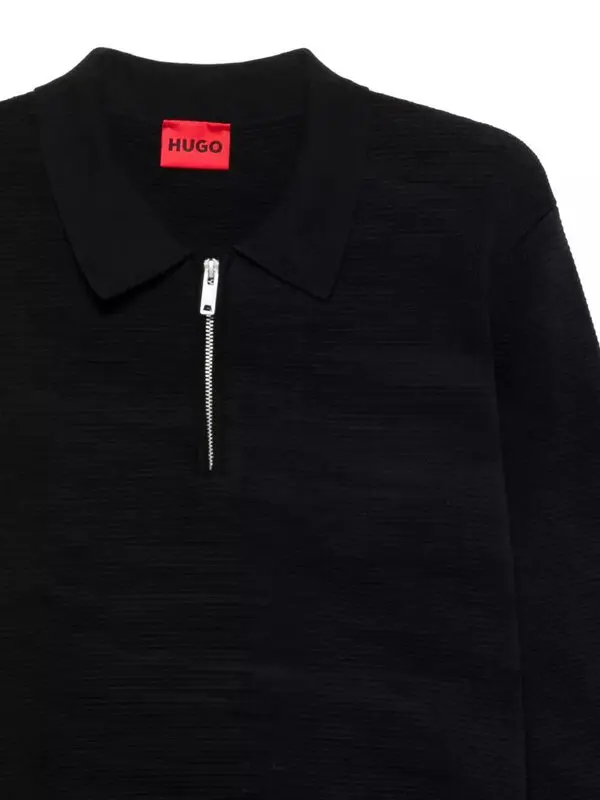 Hugo Polo-collar Zip-front Sweater