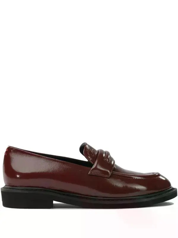 HALMANERA Patent-leather Loafers - Red