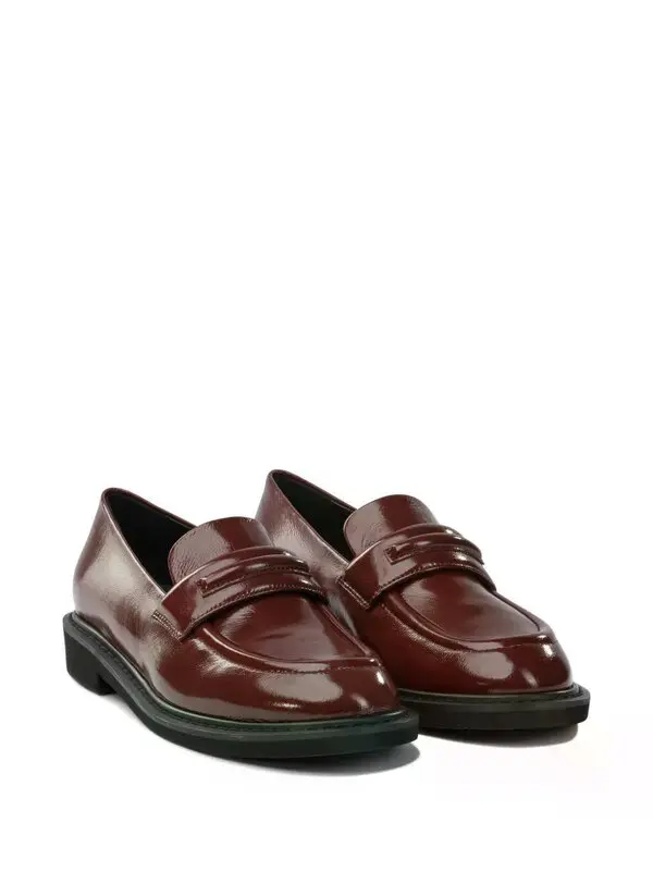 HALMANERA Patent-leather Loafers - Red