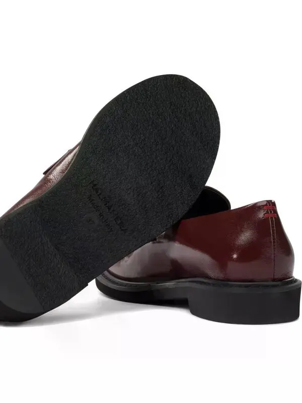 HALMANERA Patent-leather Loafers - Red