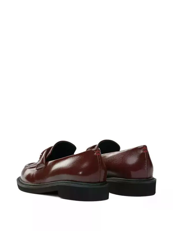 HALMANERA Patent-leather Loafers - Red