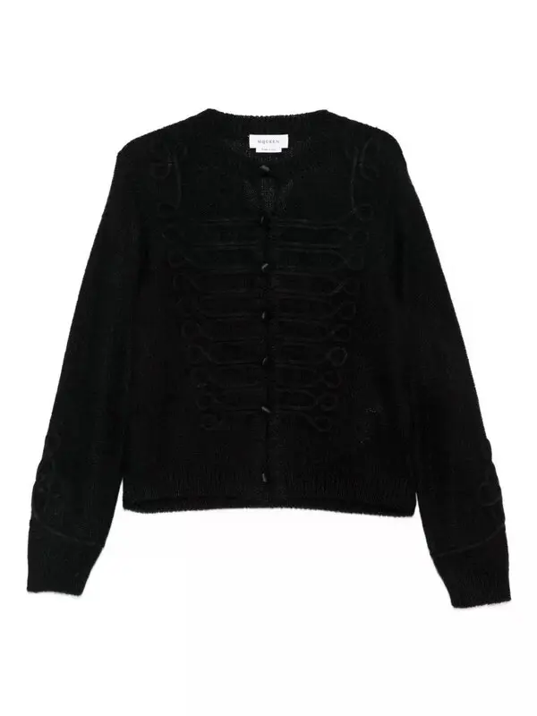 Alexander McQueen Braided-detail Button Cardigan