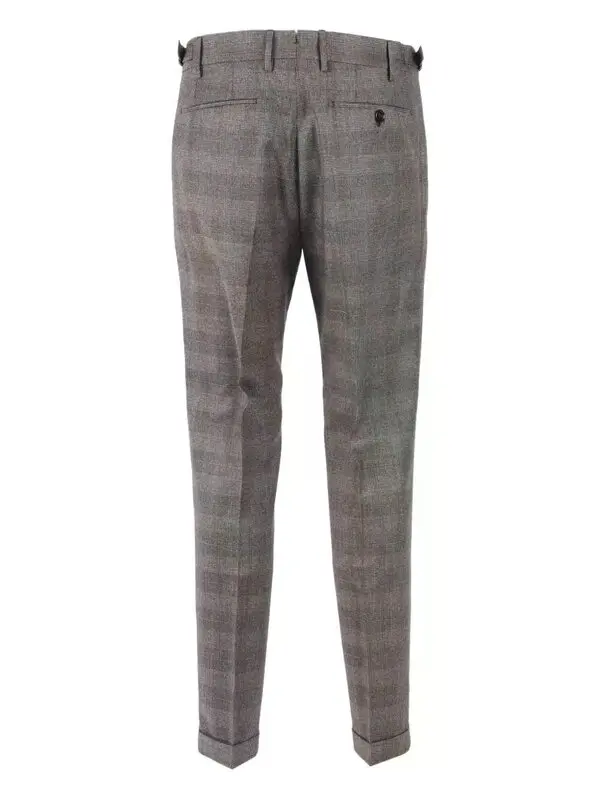 BERWICH Pleated Checked Trousers
