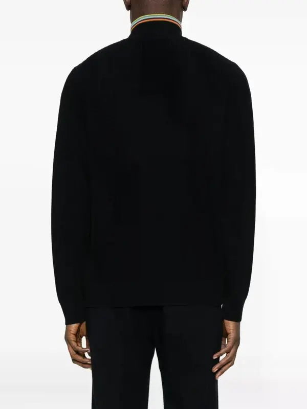 Paul Smith Ribbed Zip-neck Sweater