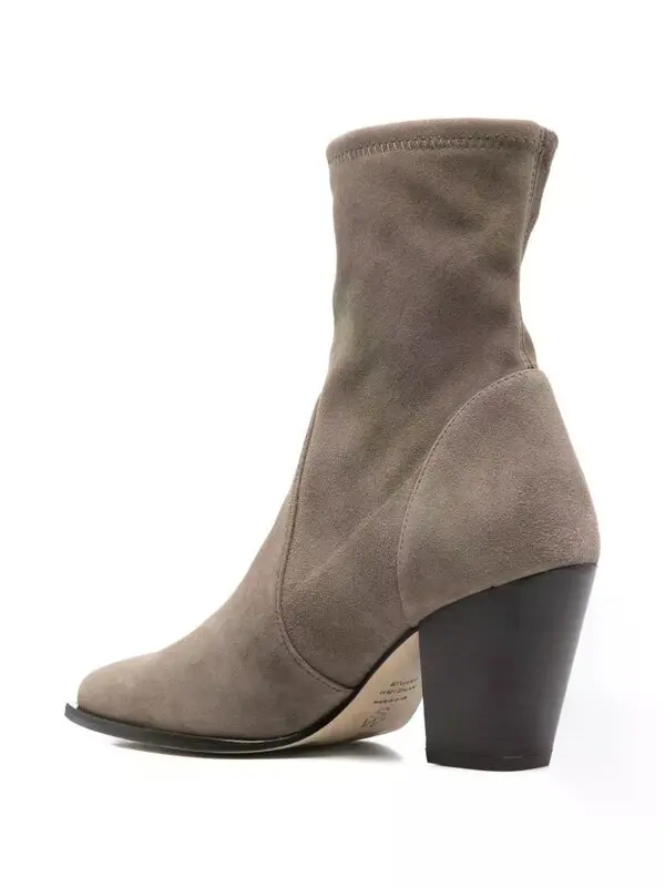 STUART WEITZMAN Suede Sock Boots - Neutrals
