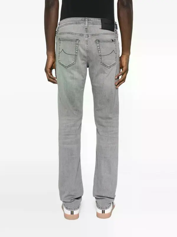 Jacob Cohen Embroidered-pocket Straight Leg Jeans