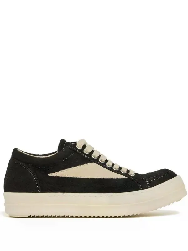 Rick Owens Suede-panel Trainers - Black