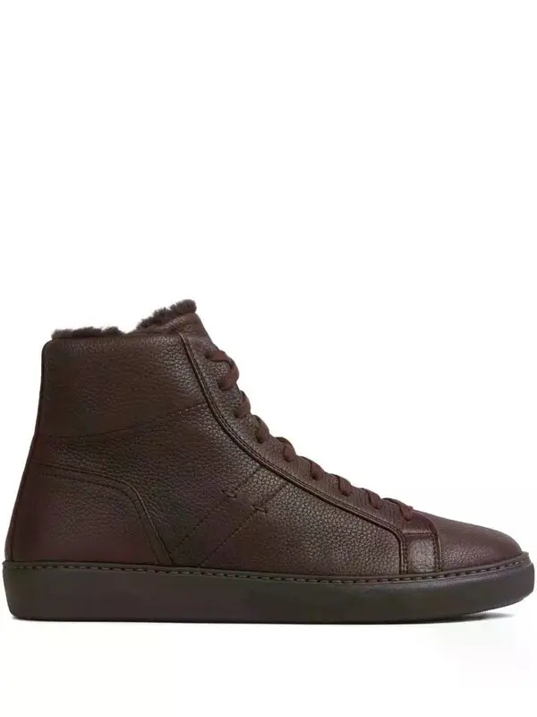 HENDERSON BARACCO Boris Leather High-top Sneakers