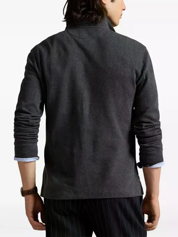 Polo Ralph Lauren Half-zip Long-sleeve Cotton Sweater - Grey