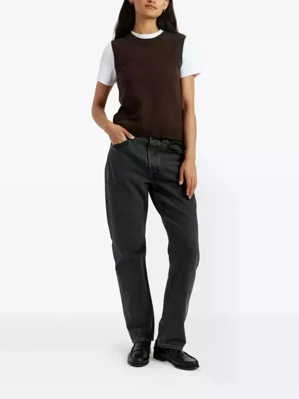 Chinti & Parker Wool-blend Sleeveless Knitted Vest - Brown