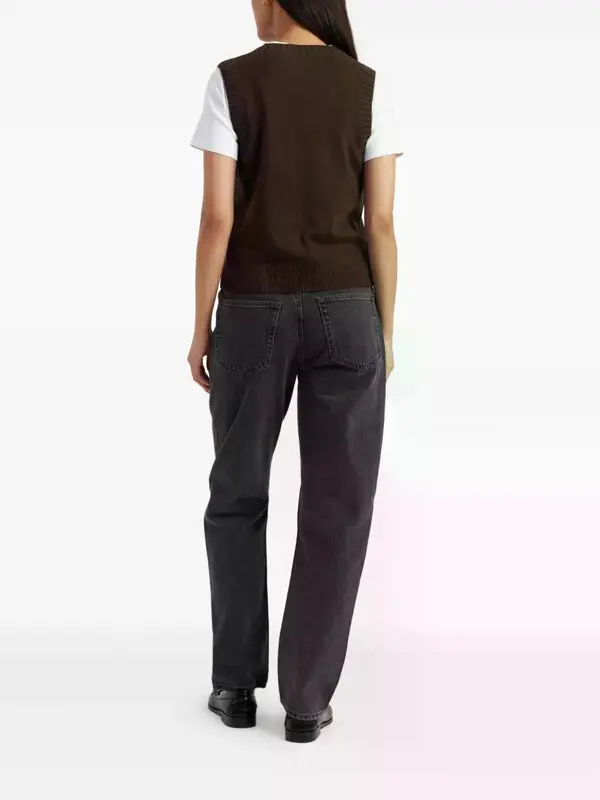 Chinti & Parker Wool-blend Sleeveless Knitted Vest - Brown