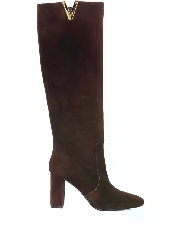 VIA ROMA 15 85mm V-detail Block-heel Boots
