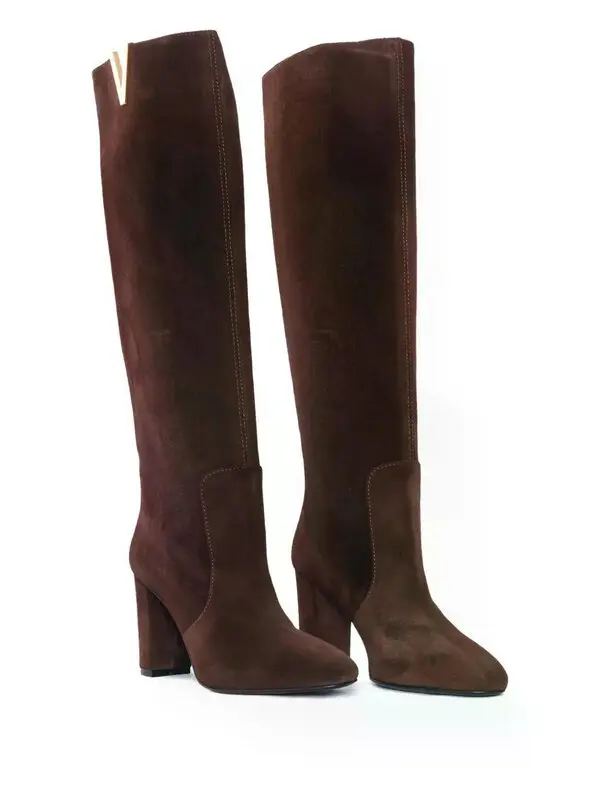 VIA ROMA 15 85mm V-detail Block-heel Boots